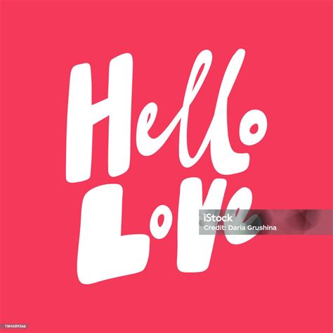 안녕하세요 사랑 사랑에 대한 소셜 미디어 콘텐츠 발렌타인 데이 스티커 벡터 손으로 그린 일러스트 디자인입니다 14에 대한 스톡 벡터 아트 및 기타 이미지 Istock