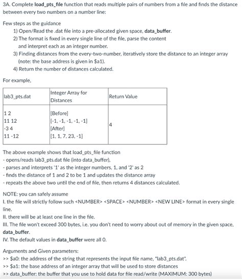 Solved 3A Complete Load Pts File Function That Reads Chegg Com