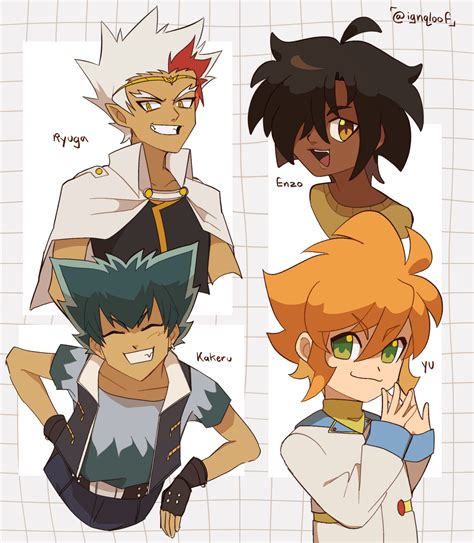 [mfb] Random Metal Saga Character Doodles Ryuga Kakeru Enzo Yu R Beyblade