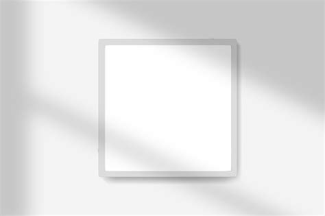 흰색의 사실적인 사각형 프레임 모형에 격리된 사진 프레임 디자인을 위한 빈 프레임 그림 그림 포스터 글자 또는 그림자 오버레이가 있는 사진 갤러리를 위한 사진 템플릿입니다