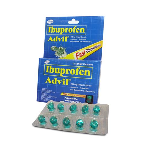 Advil Ibuprofen 200mg 10 Caps Price In The Philippines Medsgo Pharmacy