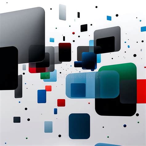 Dynamic Layout Of Overlapping Rectangles And Squares In Multi Color Shades Stock Illustration