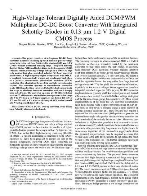 Pdf High Voltage Tolerant Digitally Aided Dcmpwm Multiphase Dc Dc