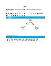 Lab Docx Lab Took Routers And Connected With Serial DESC Cables With The Following