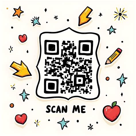 Black And White Qr Code Qr Code With Text Scan Me Text Qr Code Design