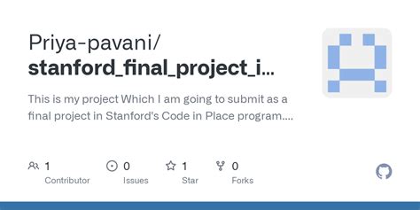 Github Priya Pavanistanfordfinalprojectimageeffects This Is My Project Which I Am Going