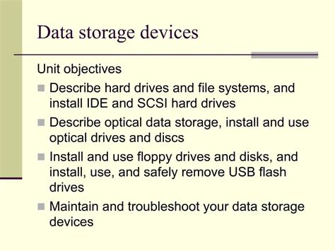 PPT Data Storage Devices PowerPoint Presentation Free Download ID 697192