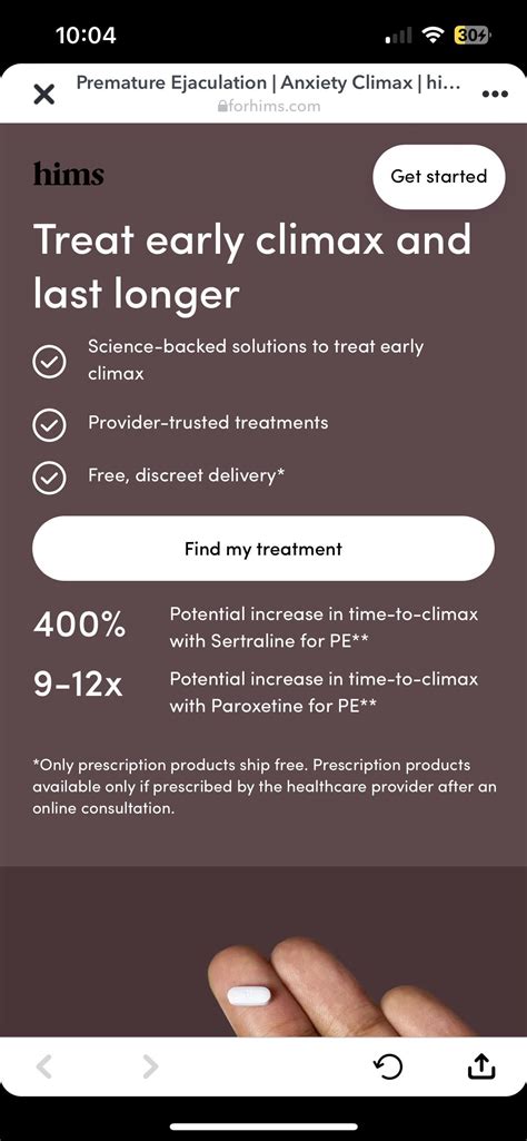 “hims” Is Now Advertising Sertraline As A Sex Aid 24m On 150 Mg And