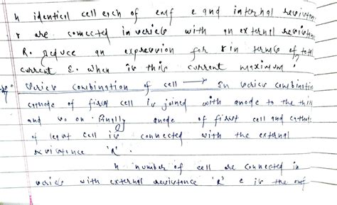 solution series combination of cell and parallel combination physics