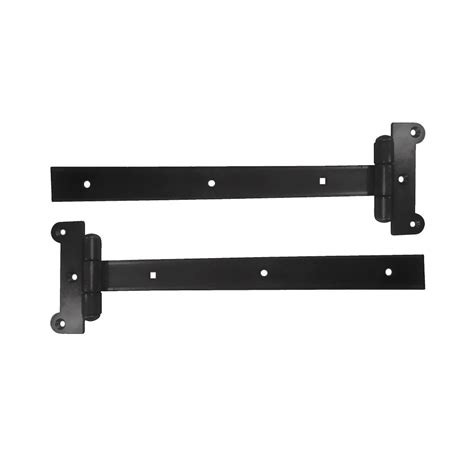 Nuvo Iron Black 12 In Heavy Duty Gate Strap Hinges Pack Of 24 The