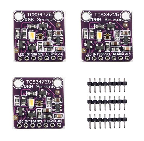 Pameencos 3pcs Tcs34725 Color Rrf12 Sensor Rgb Development Module Tcs34725 Rgb Light Color