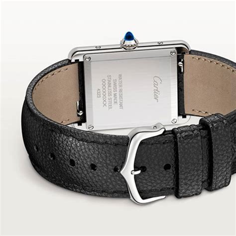 Cartier Tank Must Large Model Quartz Movement Steel Leather