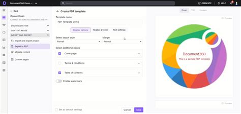 Design Custom Pdf Templates With Document360
