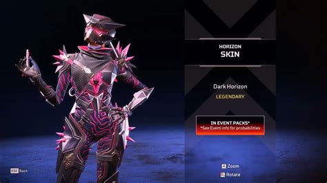 Apex Legends Horizon Legendary Skin Dark Horizon Youtube