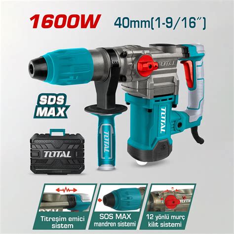 Total Th1163855 1600w Sds Max 6 Kg Kırıcı Delici Darbeli Matkap Hilti