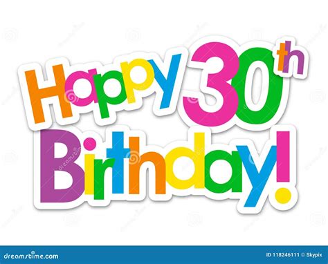 Happy 30th Birthday Happy Birthday 30 Years Golden Icon With D Vector
