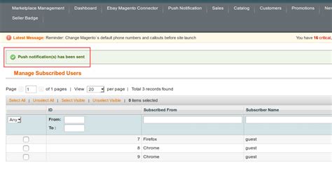Web Push Notification For Magento Webkul