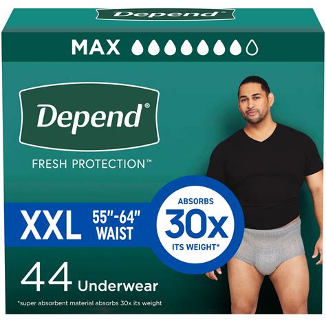 Depend Fresh Protection Adult Incontinence Underwear For Men