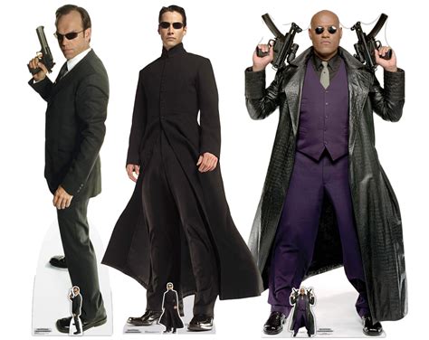 The Matrix Lifesize Cardboard Cutouts Set Of 3 With Neo Morpheus And Agent Smith
