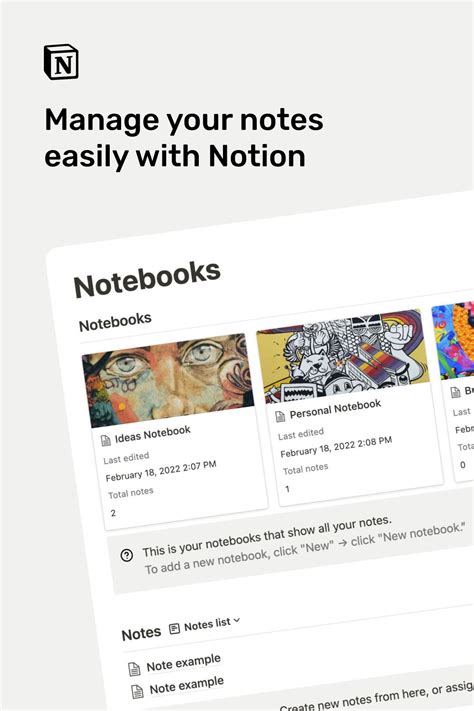 Notion Notebooks Notion Template Notions Personalized Notebook