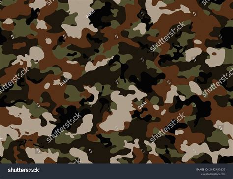 Camouflage Army Pattern Seamless Modern Background Stock Vector