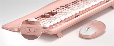 Mptog Colorful Wireless Computer Keyboard And Mouse Combo With Phone Holder Wrist