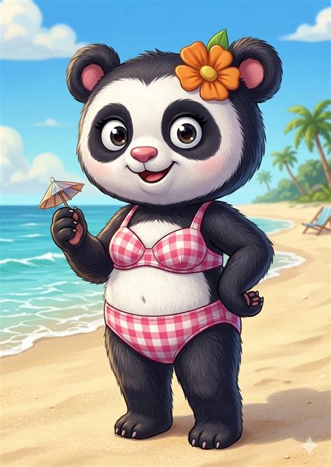 Sweetie The Panda In Her Bikini Gemini Ai By Diimaster322 On Deviantart