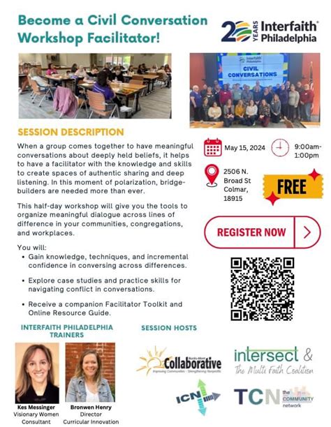 Become A Civil Conversation Workshop Facilitator The Bucks Mont