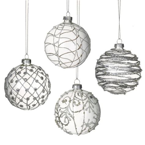 Glass Baubles Set Home Sweet Home