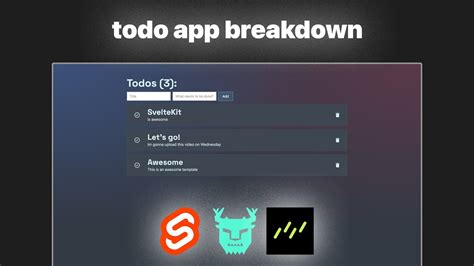 A Simple Todo App With Sveltekit Youtube