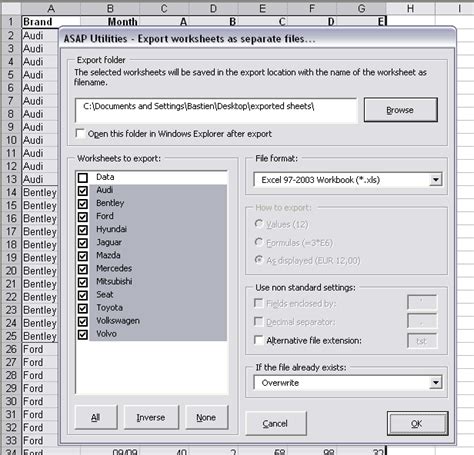 how to split data table into multiple worksheets and save time