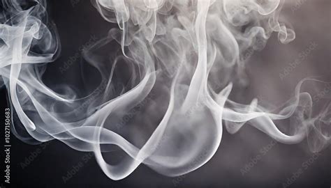 Beautiful Wisps Of Smoke Curl And Dance Creating An Abstract And Elegant Image Suitable For