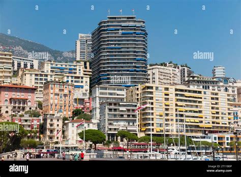 Apartment Building And Densely Developed Skyline Rising Above Port Hercules The La Condamine
