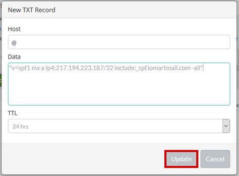 Add Support Services TXT Records DNS