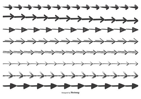 Hand Drawn Arrow Borders 125400 Vector Art At Vecteezy