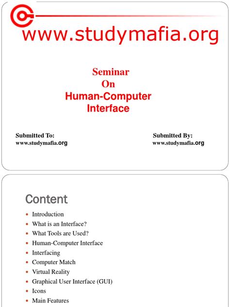 Mech Human Computer Interface Pdf Graphical User Interfaces