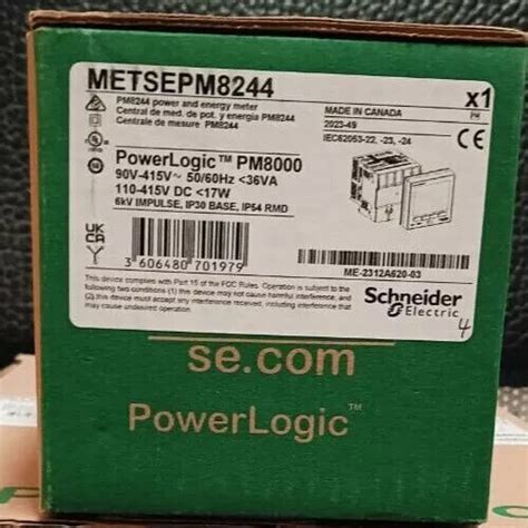 Schneider Electric Metsepm8244 Powerlogic Pm8000 Power And Energy Meter Ebay