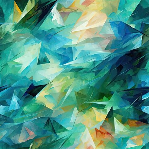 Premium AI Image Colorful Abstract Triangles In An Angular Cubist Style Tiled