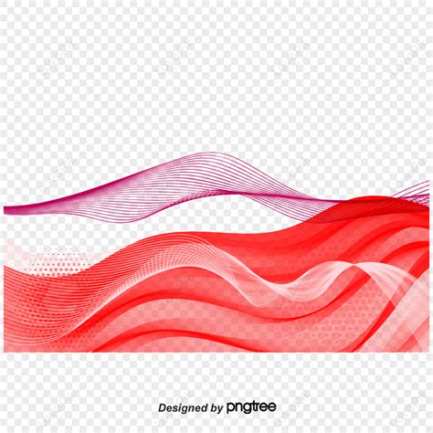 Vector Curve Decoration Pattern Red Curve Wavy Line Decorative Curves Png Image Free Download