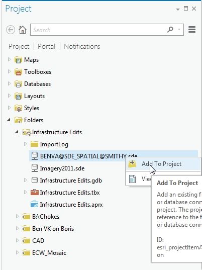 Solved Accessing Existing Sde And Ags Connection Files Esri