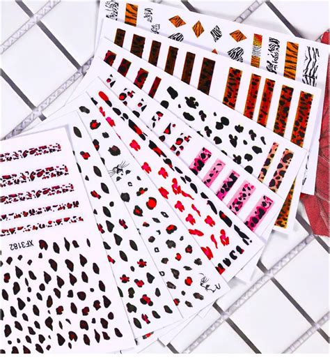 Florvida 1 шт наклейки с леопардом для дизайна ногтей 3d пантера точечный узор для сексуальных