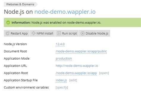 Wappler Documentation Nodejs Ftp Deploy On Shared Hosting With Plesk And Cpanel