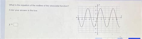 Solved What Is The Equation Of The Midline Of The Sinusoidal