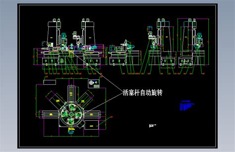 四工位专用机床设计 Autocad 2007 模型图纸下载 懒石网