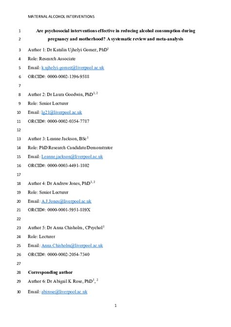 Pdf Are Psychosocial Interventions Effective In Reducing Alcohol Consumption During Pregnancy