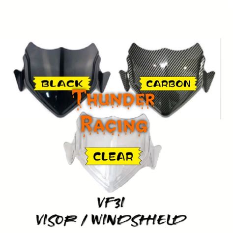 Vf3i 185 Visor Windshield Clear Black Carbon Pnp Shopee Malaysia