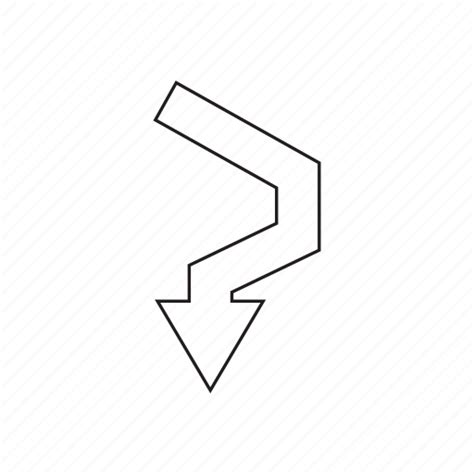 Arrow Cursor Direction Down Sign Way Icon Download On Iconfinder