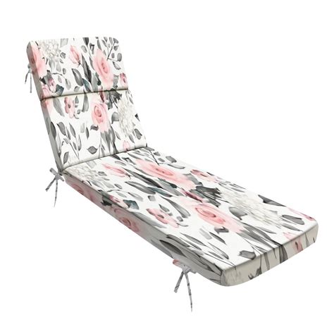 Outdoor Indoor Lounge Patio Cushion Seamless Pattern Spring Flowers