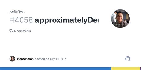 approximatelydeep · issue 4058 · jestjs jest · github