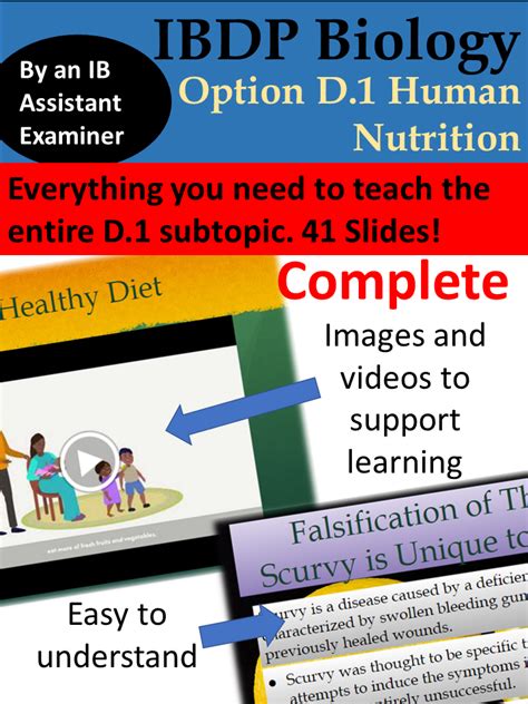 Ib Biology Option D1 Human Nutrition Ppt Teaching Resources